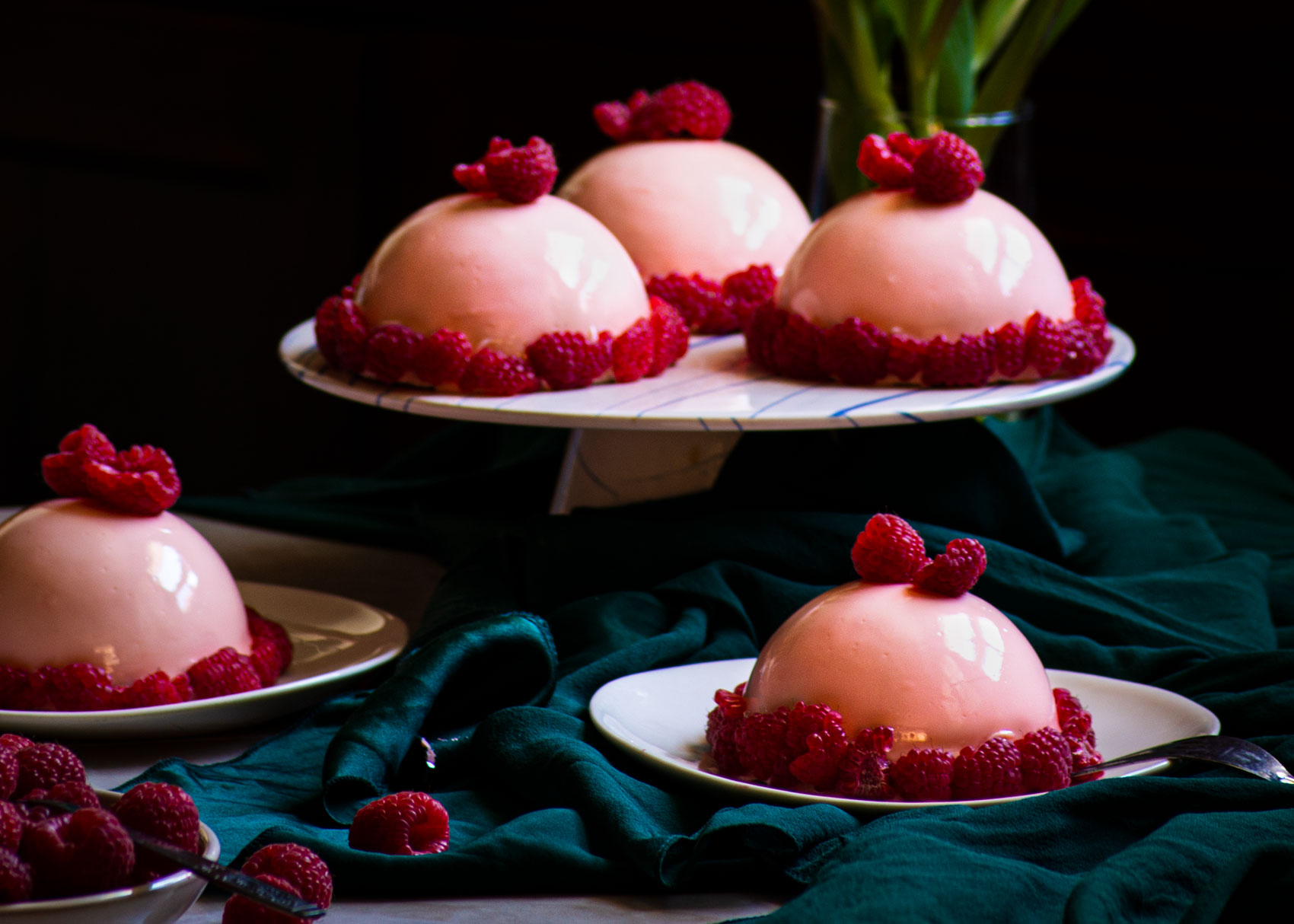 Raspberry Ricotta Mousse Cakes Rhubarb And Cod
