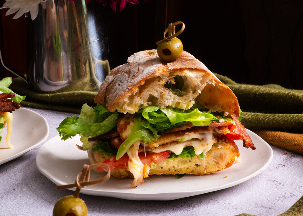 Mozzarella Schnitzel BLT - Rhubarb and Cod